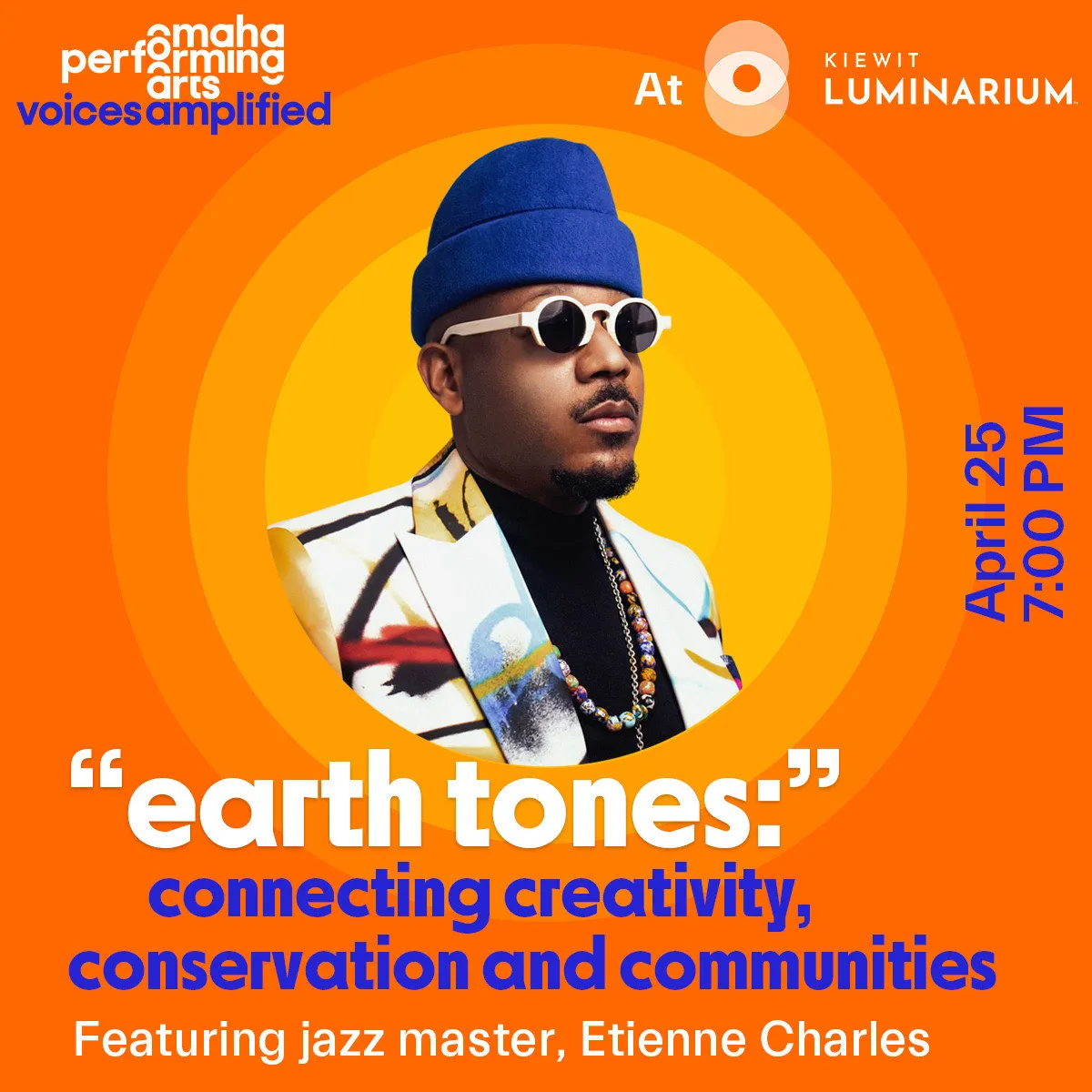 Earth Tones with Etienne Charles at Night Light - Kiewit Luminarium